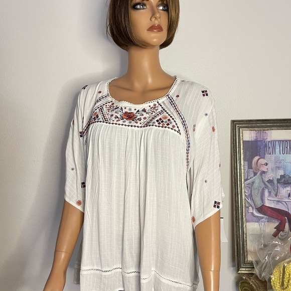 Knox Rose Tops Knox Rose Plus Size Xxl Blouse Embroidery Floral